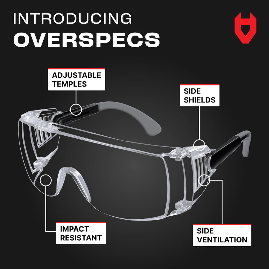 NoCry OverSpecs LightWeight Over-Glasses Safety Glasses