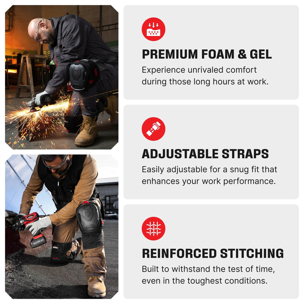 NoCry GelGuard+ Anti-Slip Thigh Strap Knee Pads for Maximum Protection