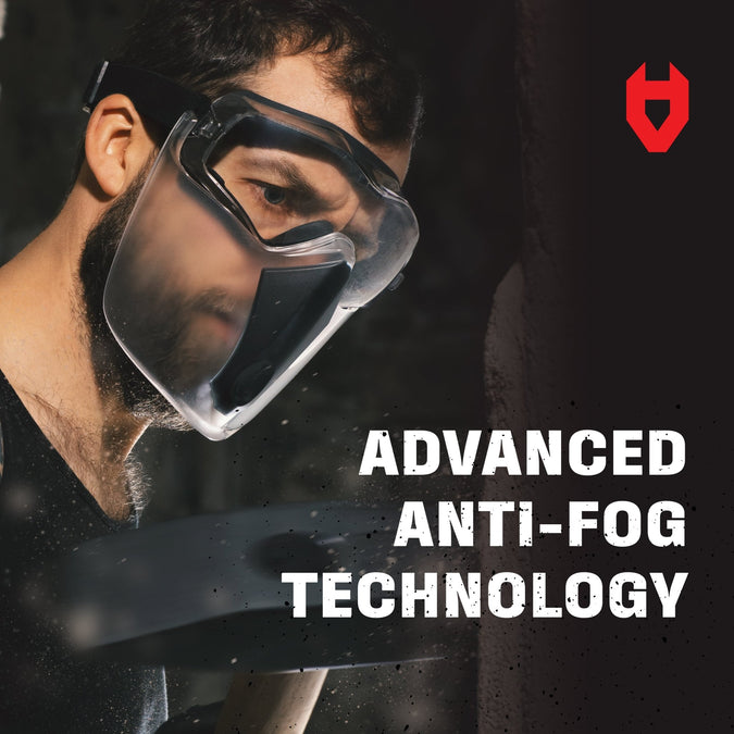 NoCry UltraShield Pro Anti-Fog Safety Goggles + Protective Face Shield