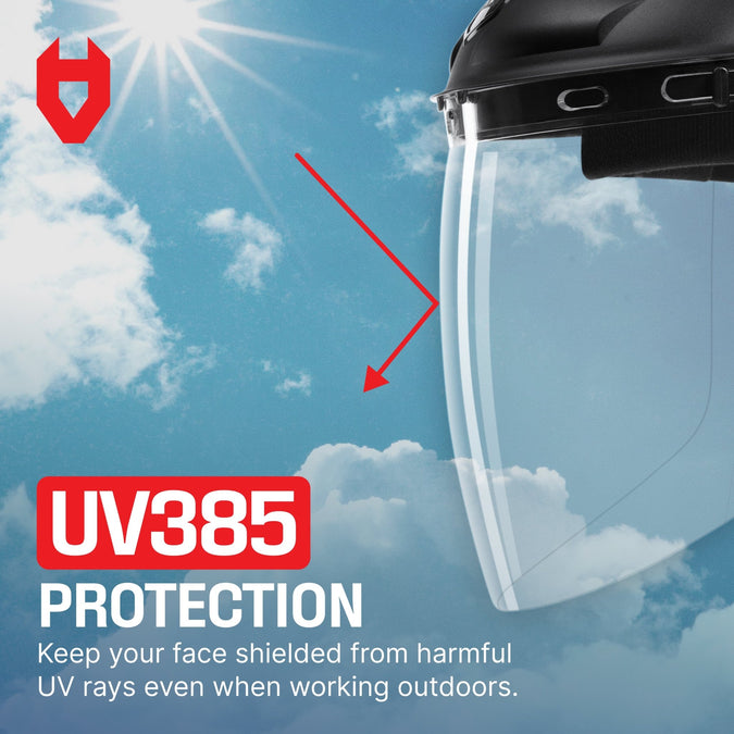 NoCry FaceArmor Pro Heavy Duty Flip-Up Face Shield - ANSI Z87.1