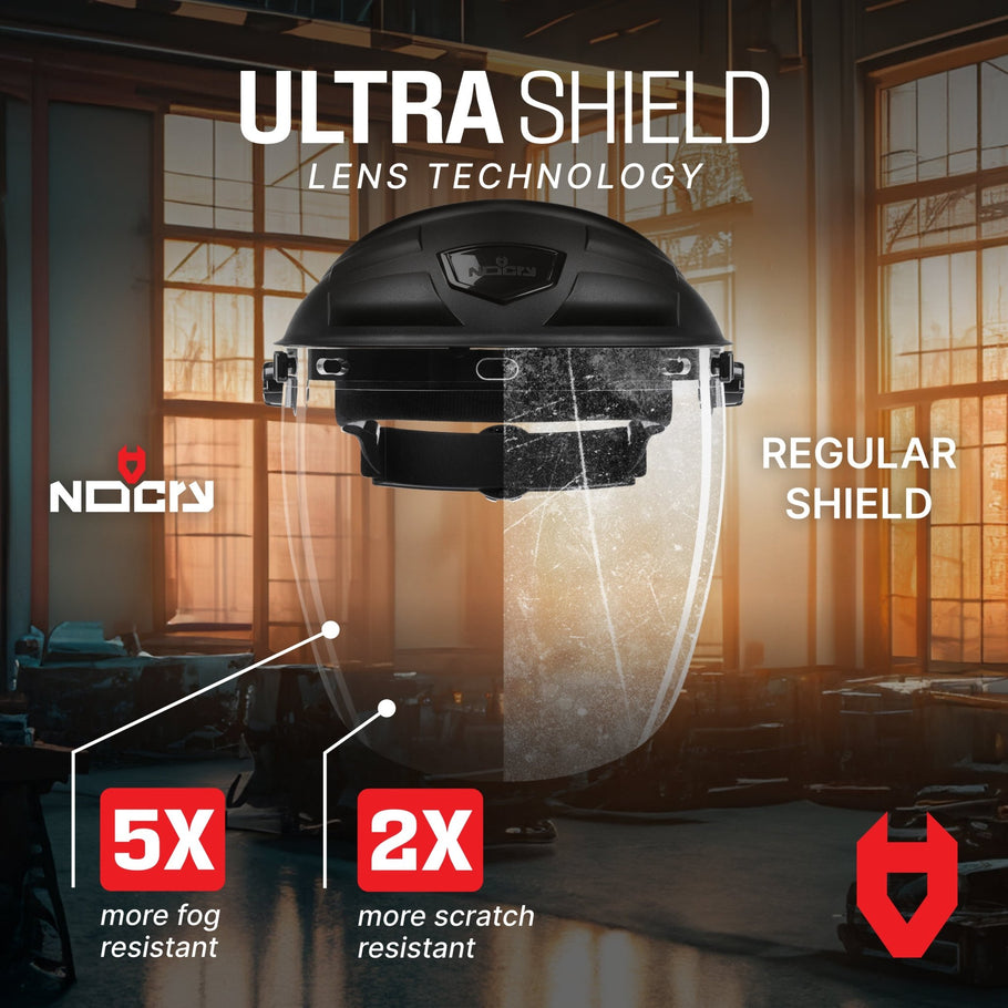 NoCry FaceArmor Pro Heavy Duty Flip-Up Face Shield - ANSI Z87.1