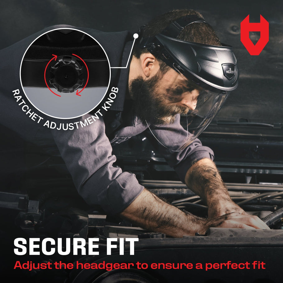NoCry FaceArmor Pro Heavy Duty Flip-Up Face Shield - ANSI Z87.1