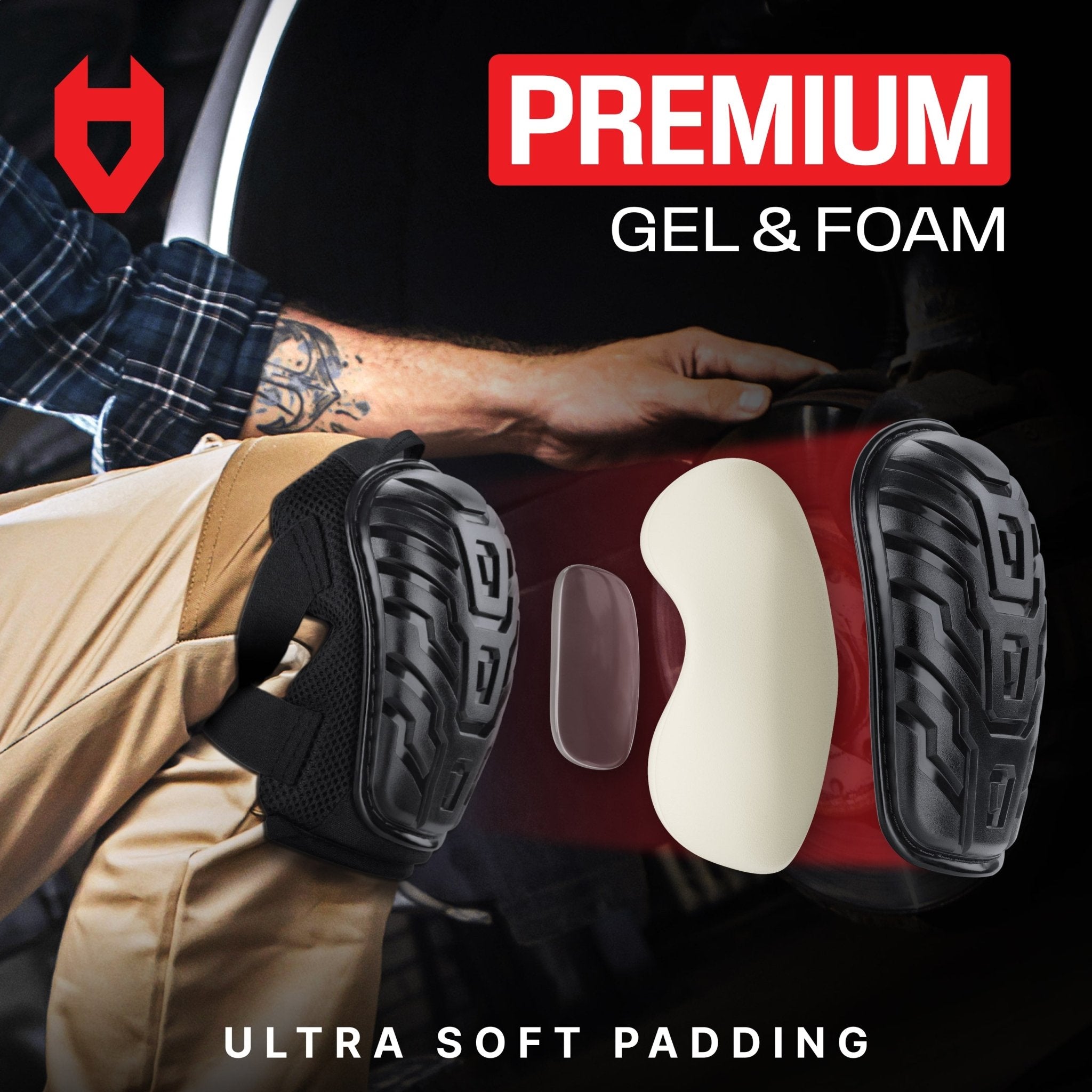 NoCry KneeGuard Professional Gel Knee Pads for Work with NoCry KneeGuard Professional Gel Knee Pads for Work with